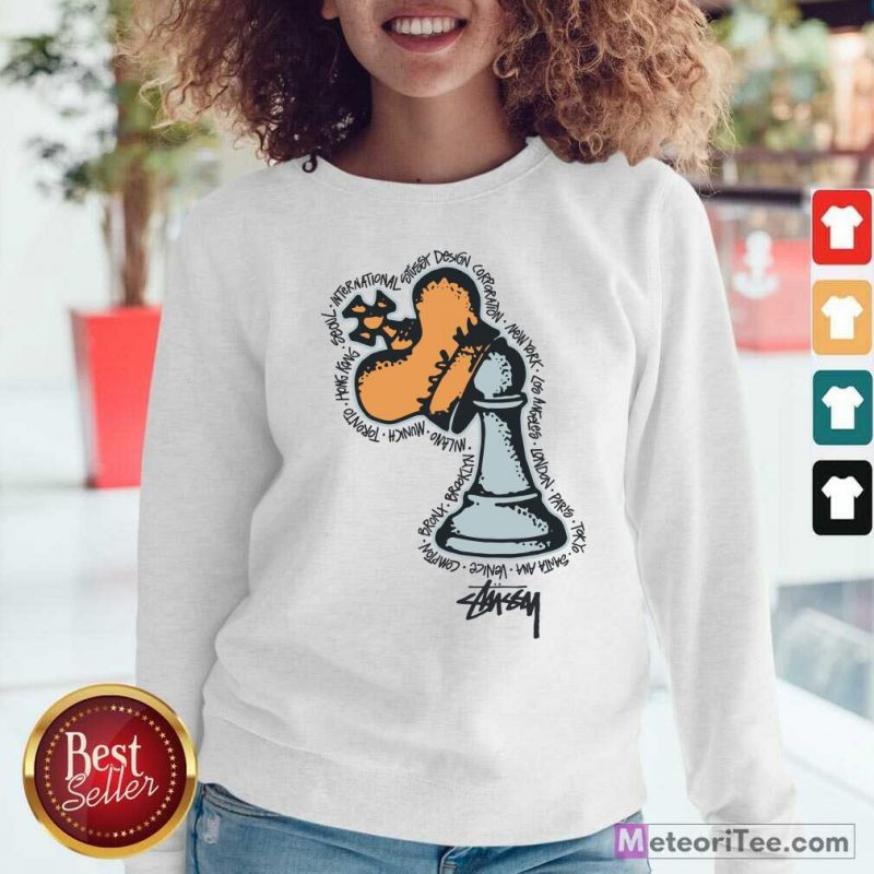 Original Stussy Merch Hidden Pawn Shirt - Meteoritee