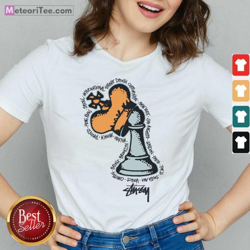 Original Stussy Merch Hidden Pawn Shirt - Meteoritee